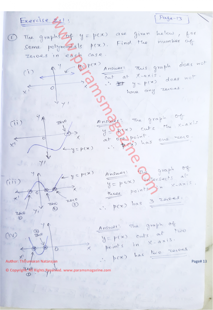 Polynomials - Maths Notes - Class-10 - CBSE - Mathematics - Chapter-2 ...