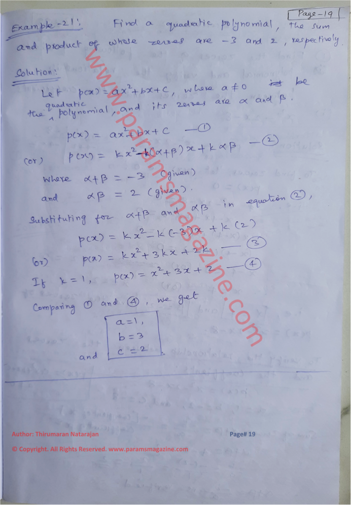 Polynomials - Maths Notes - Class-10 - CBSE - Mathematics - Chapter-2 ...