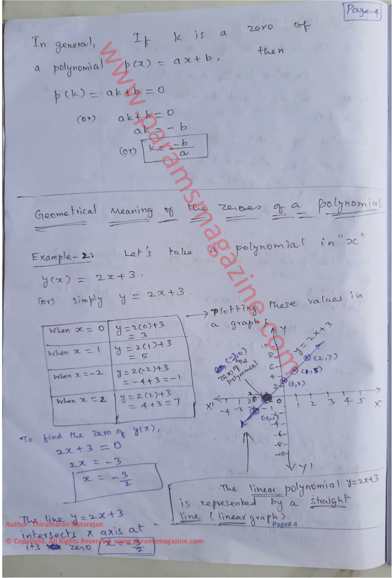 Polynomials - Maths Notes - Class-10 - CBSE - Mathematics - Chapter-2 ... Polynomials - Maths Notes - Class-10 - CBSE - Mathematics - Chapter-2 ...