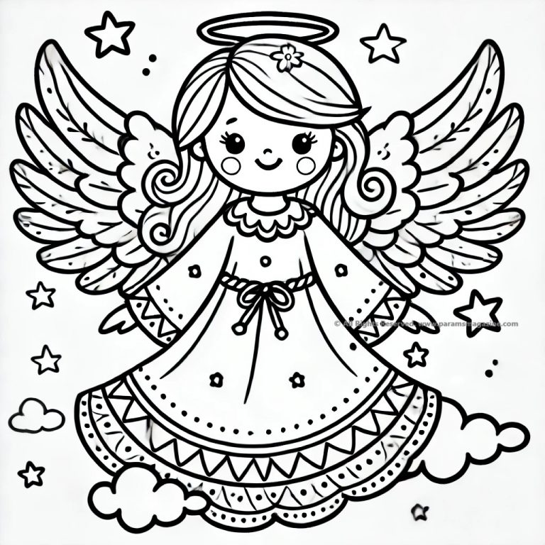 Colouring for Kids - Angel! | Param's Magazine